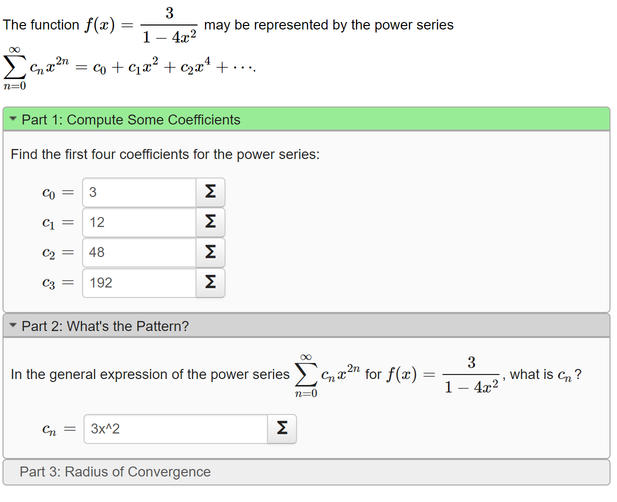 Solved The function f(x)=1−4x23 may be represented by the | Chegg.com