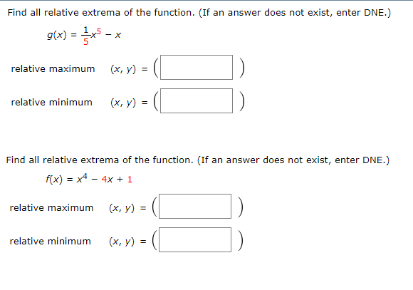Solved Find all relative extrema of the function. (If an | Chegg.com