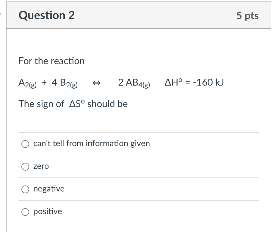 Solved For The Reaction [ Mathrm{a} {2 Mathrm{~g} } 4