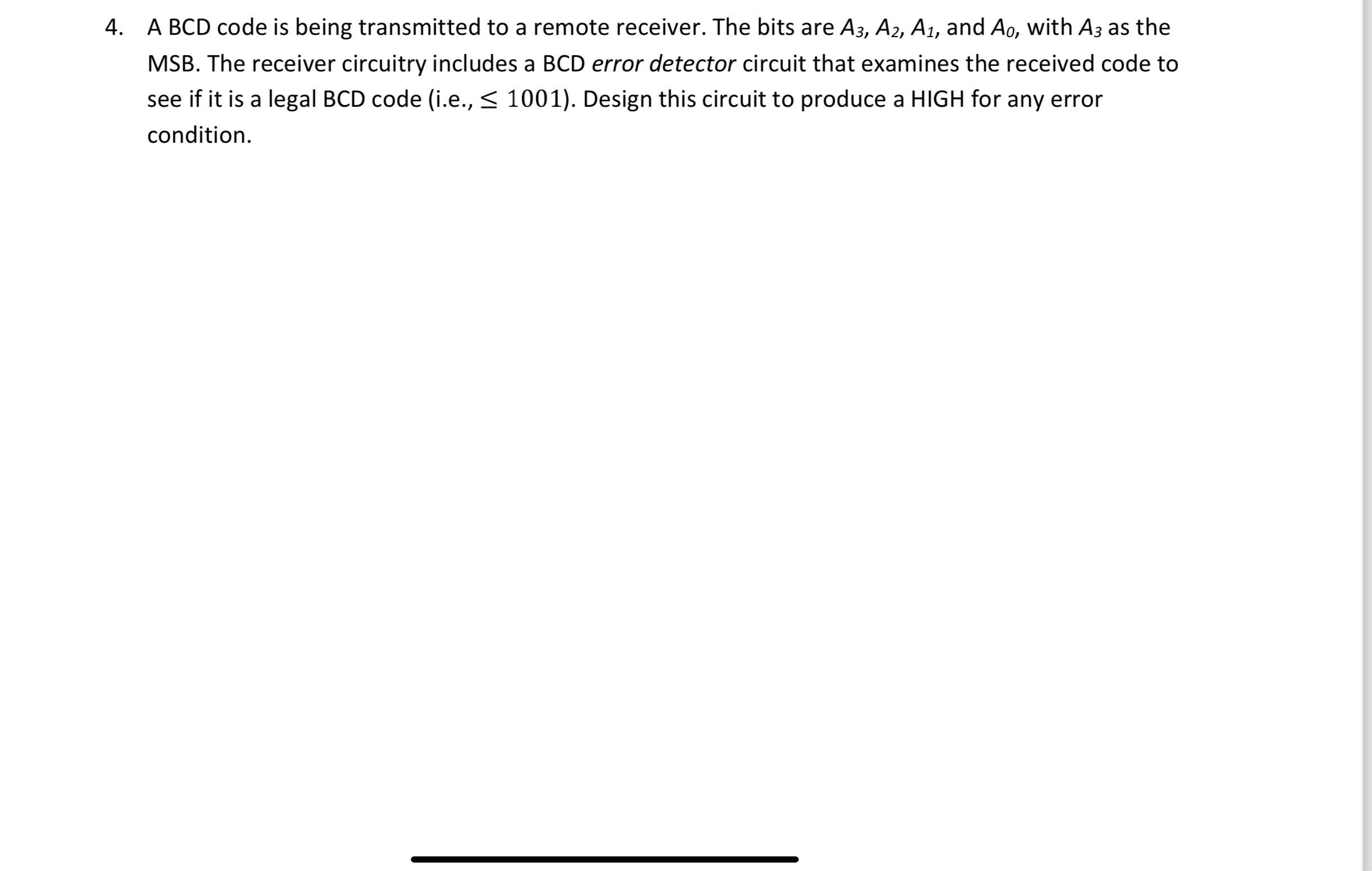 Solved ABCD code is being transmitted to a remote receiver. | Chegg.com