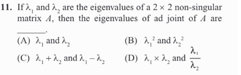 Solved If λ1 ﻿and λ2 ﻿are the eigenvalues of a 2×2 | Chegg.com