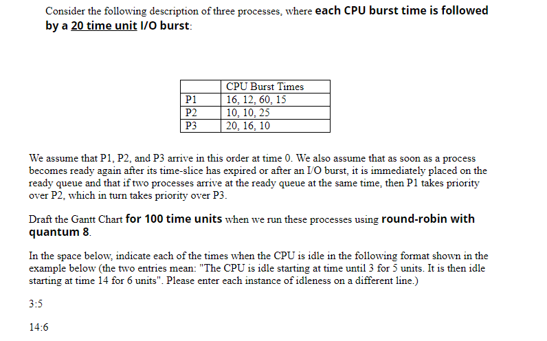 Solved Consider the following description of three | Chegg.com