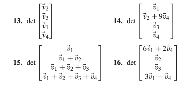 Solved Consider a 4 x 4 matrix A with rows 71, v2, 73, 74. | Chegg.com