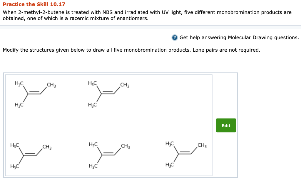 Solved Practice the Skill 10.17 When 2-methyl-2-butene is | Chegg.com