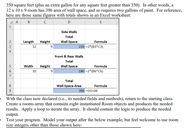 Solved Visual C# console-based project Declare a Room | Chegg.com