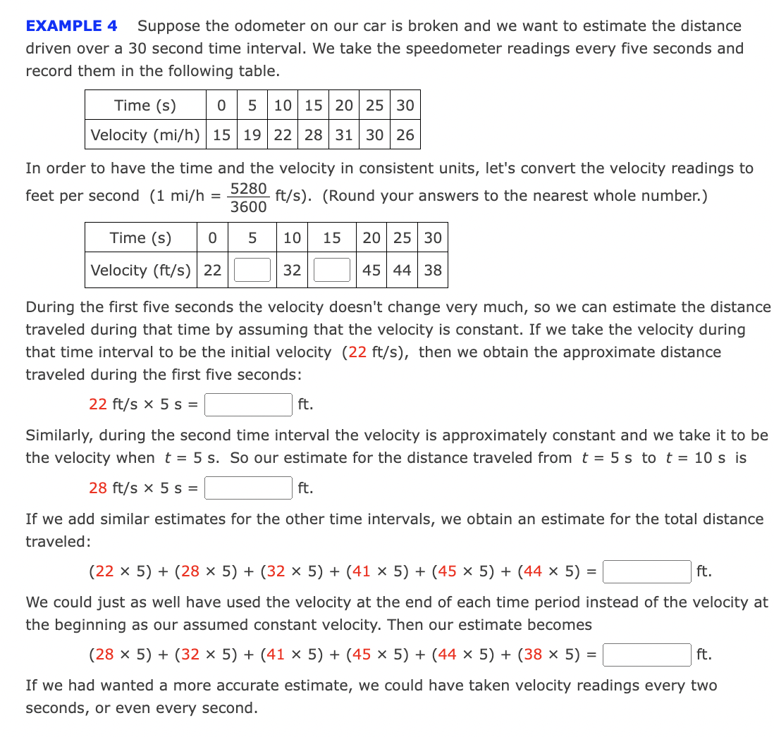 Solved EXAMPLE 4 Suppose the odometer on our car is broken | Chegg.com