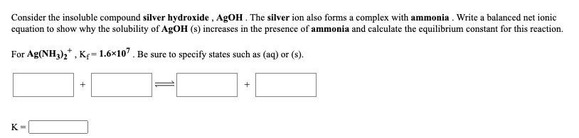 Solved Consider the insoluble compound silver bromide , AgBr | Chegg.com