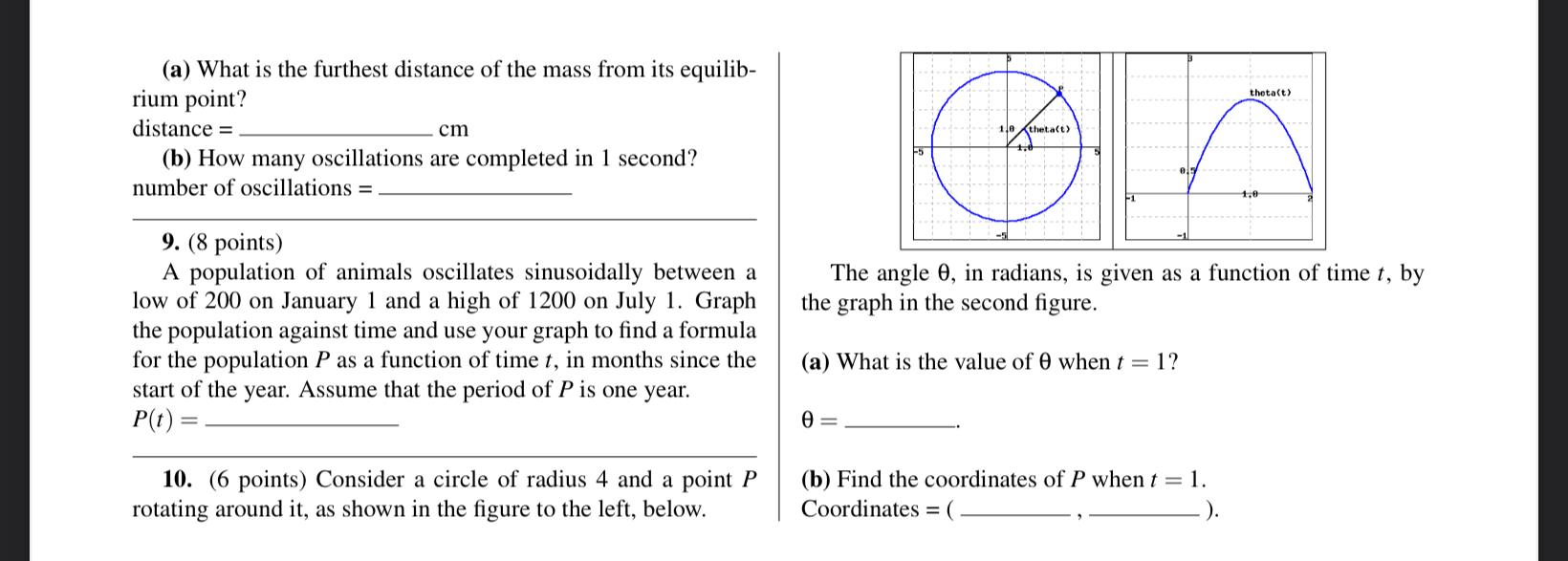 Solved 1. (3 points) 5. (5 points) Consider the function | Chegg.com