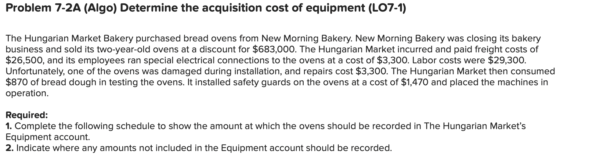 Solved Required information Exercise 7-17 (Algo) Record the | Chegg.com