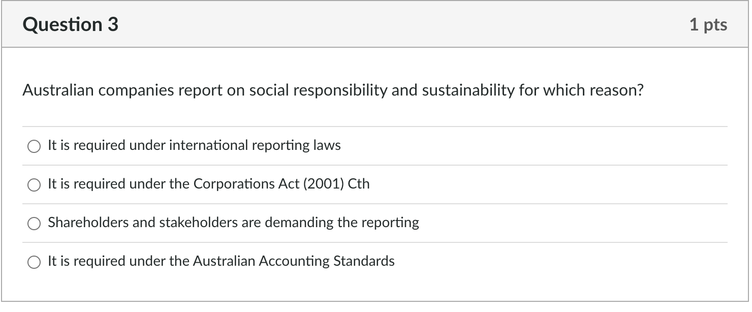 Solved Australian companies report on social responsibility | Chegg.com