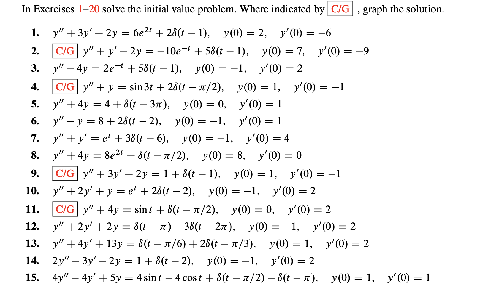Solved In Exercises 1-20 solve the initial value problem. | Chegg.com
