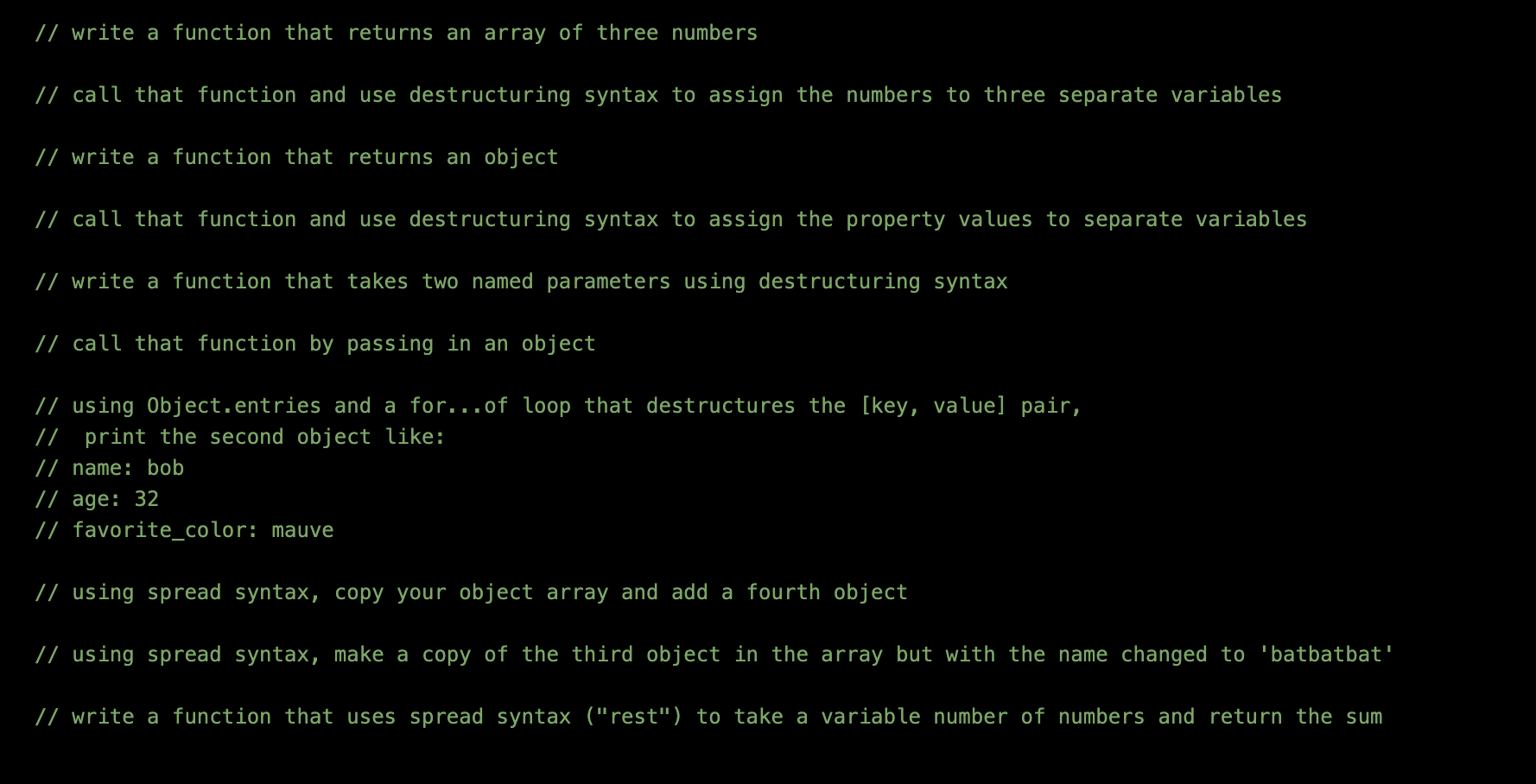 Solved Write A Function That Returns An Array Of Three