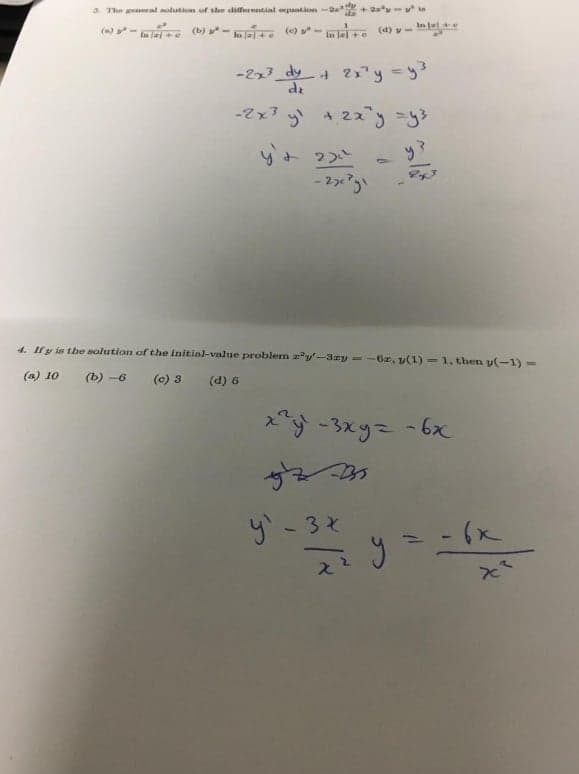 Solved 3 4. Ily is the solution of the initial-value problem | Chegg.com