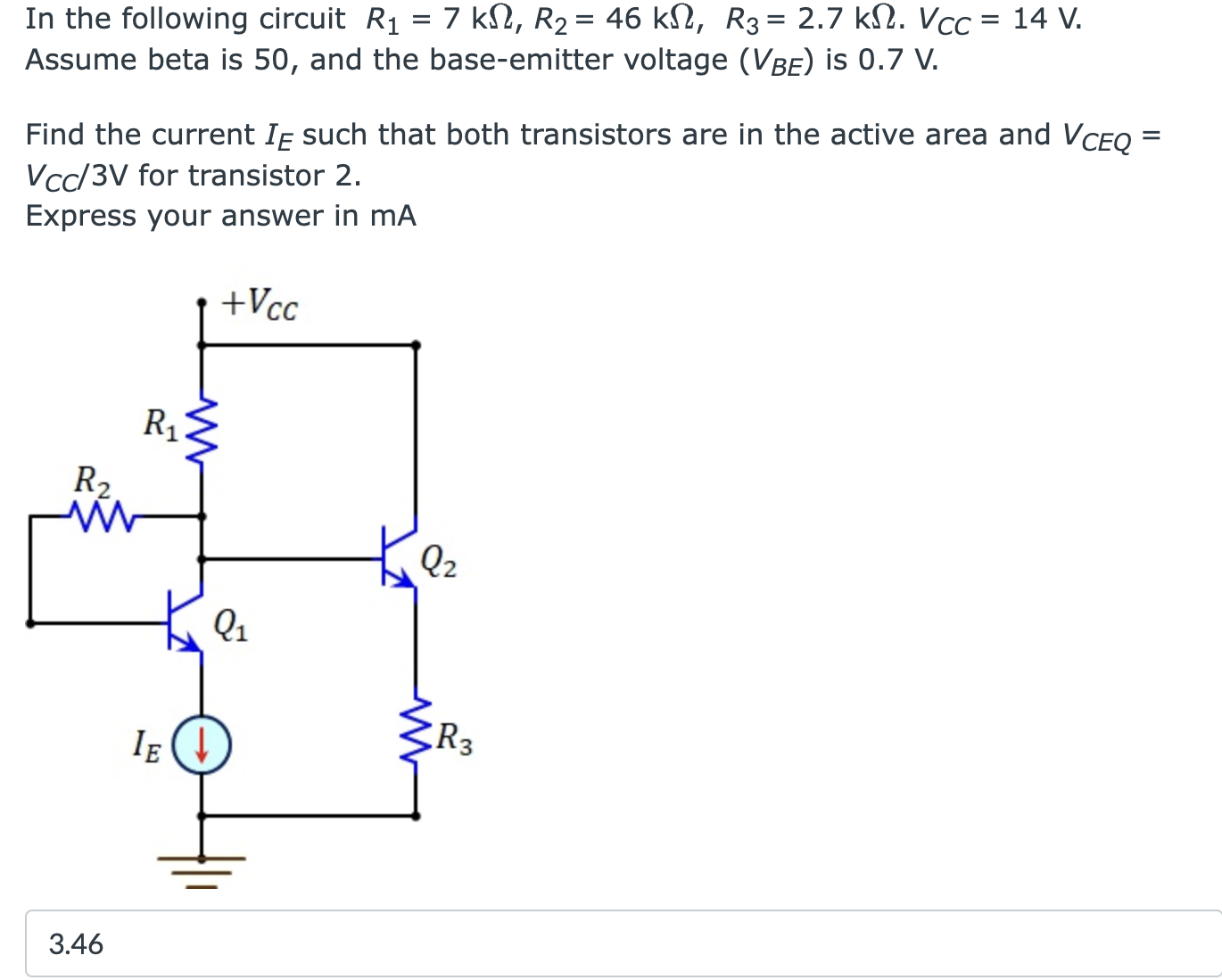 Solved In the following circuit | Chegg.com