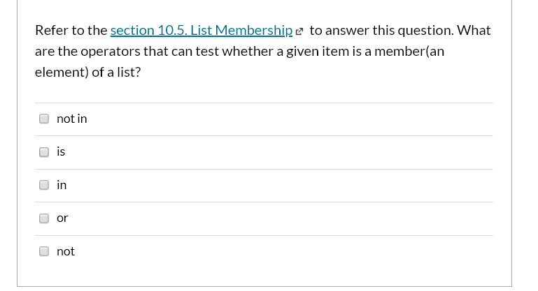 Solved Identify a major difference between a list and a | Chegg.com