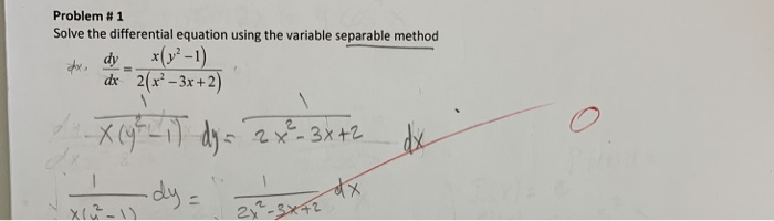 Solved Problem #1 Solve the differential equation using the | Chegg.com