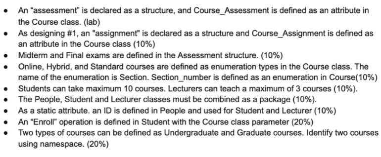 An "assessment" is declared as a structure, and | Chegg.com
