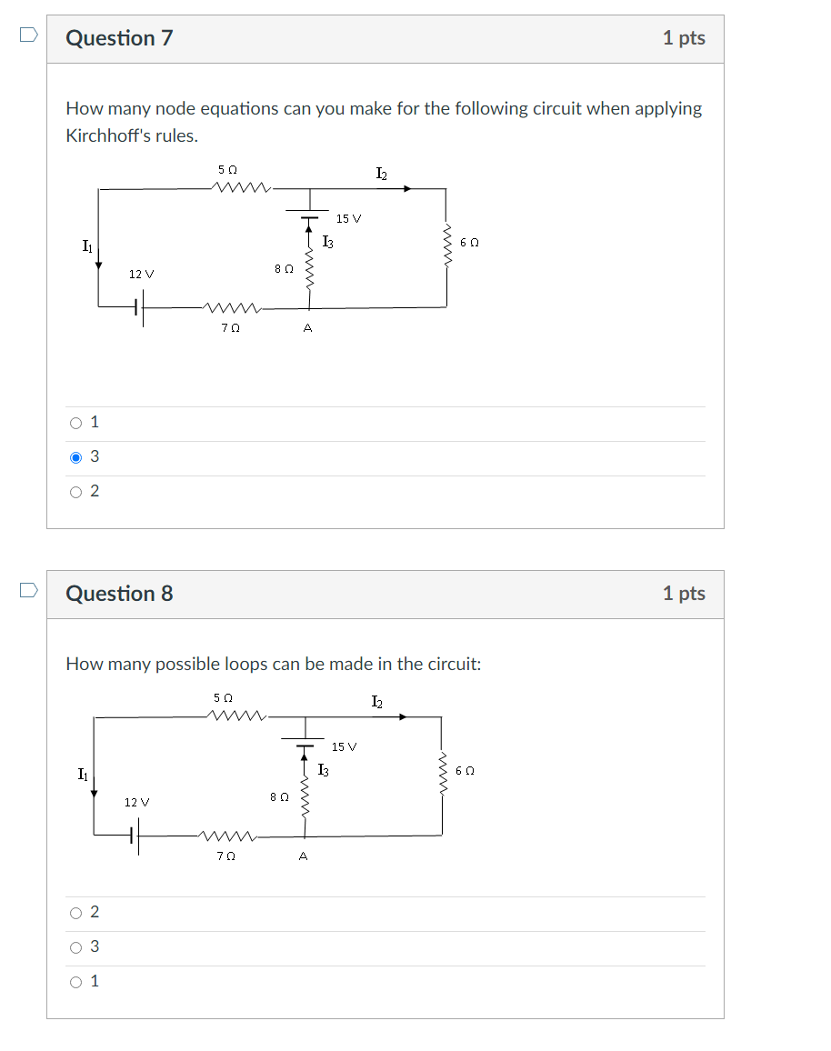 Solved How many node equations can you make for the | Chegg.com