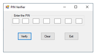 Solved Assignment 7 Visual Studio PIN Verifier First | Chegg.com