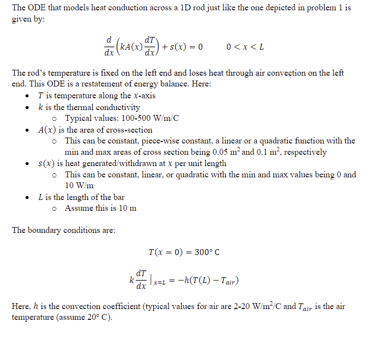Objectives: 1. Solve a boundary value problem (BVP) | Chegg.com