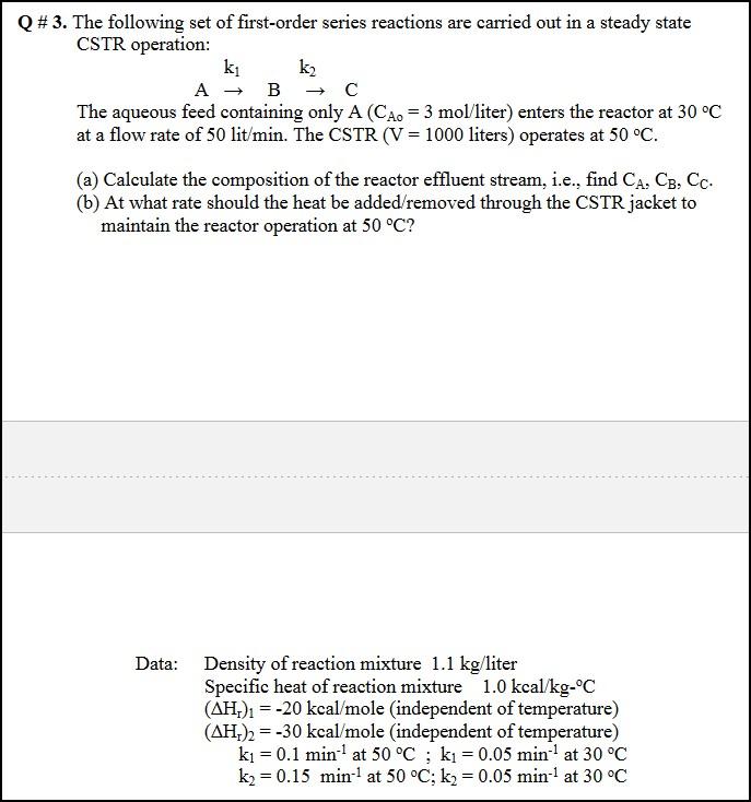 Solved Q#3. The following set of first-order series | Chegg.com