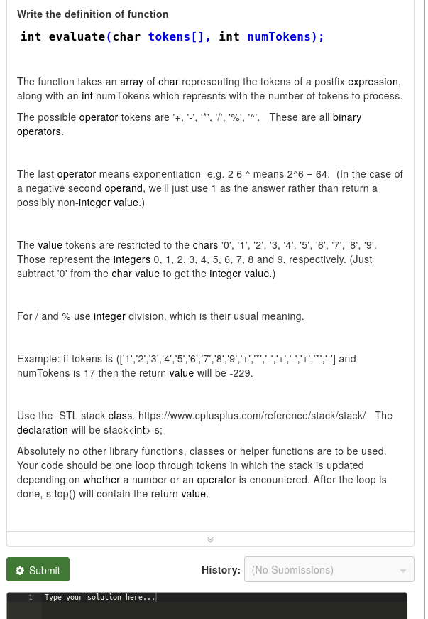 Solved C++ Program solution get segmentation fault for test | Chegg.com