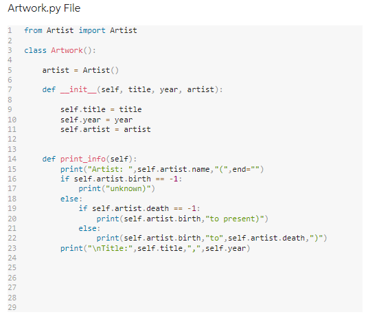 Solved 11.8 LAB: Artwork label (modules) Define the Art ist | Chegg.com