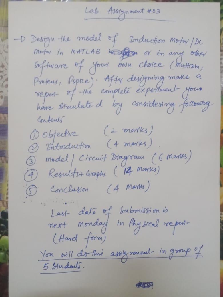 Solved iment #03 Lab Assignment - Design the model of | Chegg.com