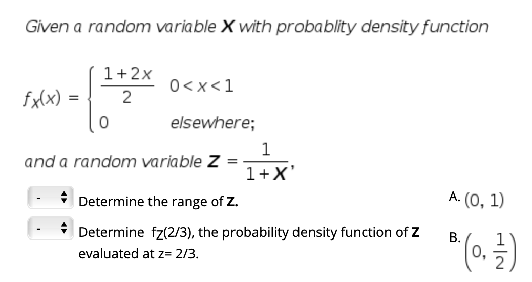 Solved Given A Random Variable X With Probablity Density 3869