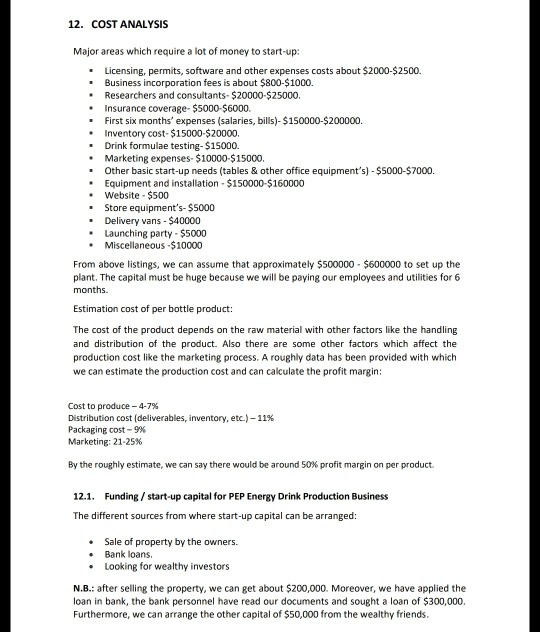 Solved 1. EXECUTIVE SUMMARY This report includes the | Chegg.com