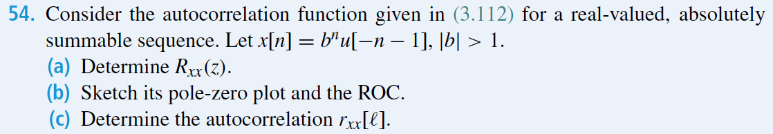 Solved 54. Consider the autocorrelation function given in | Chegg.com