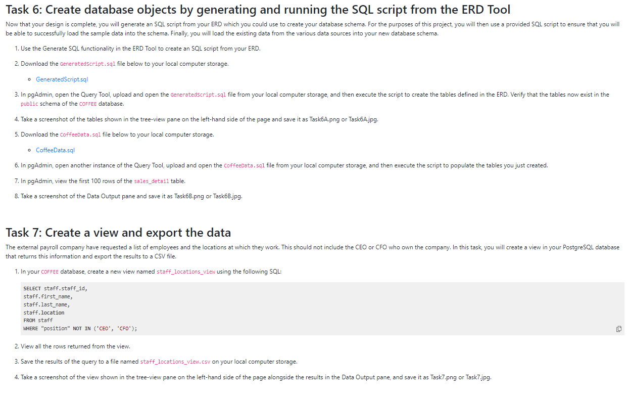 Solved Project : Database Design and Implementation | Chegg.com