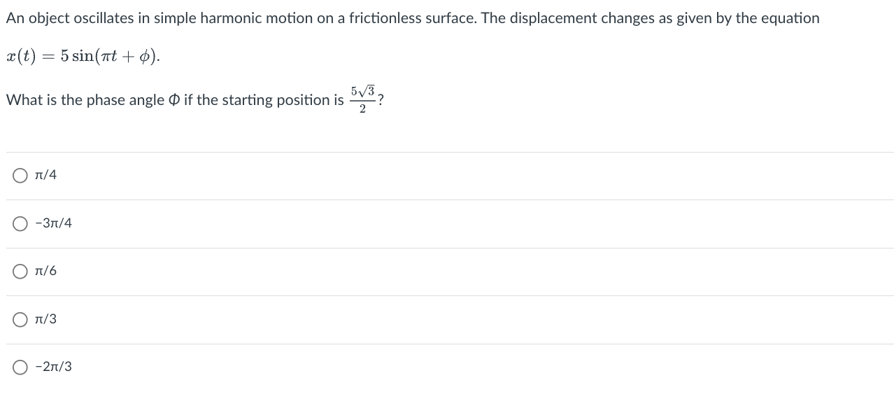 Solved An object oscillates in simple harmonic motion on a | Chegg.com
