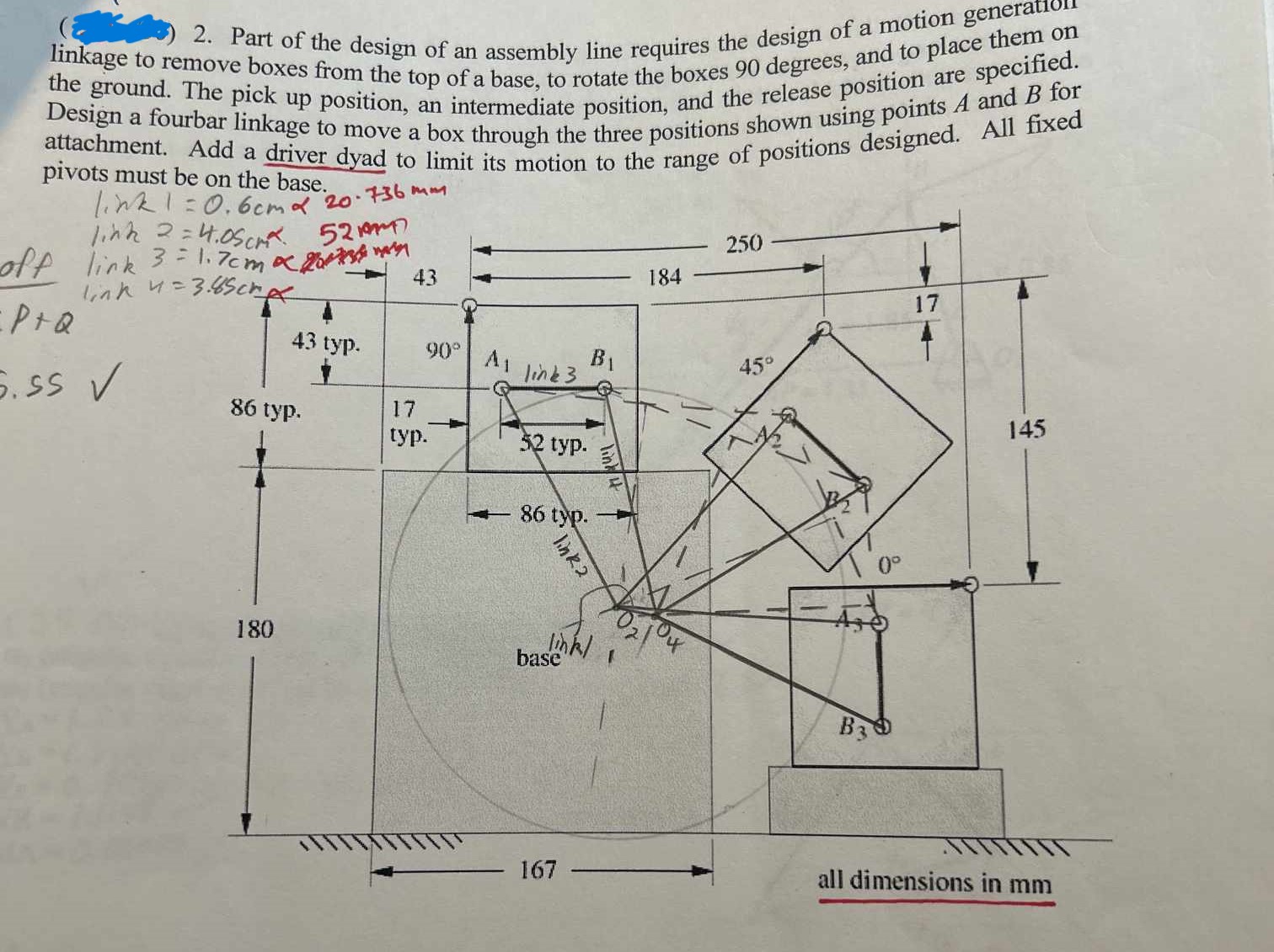 2. Part of the design of an assembly line requires | Chegg.com