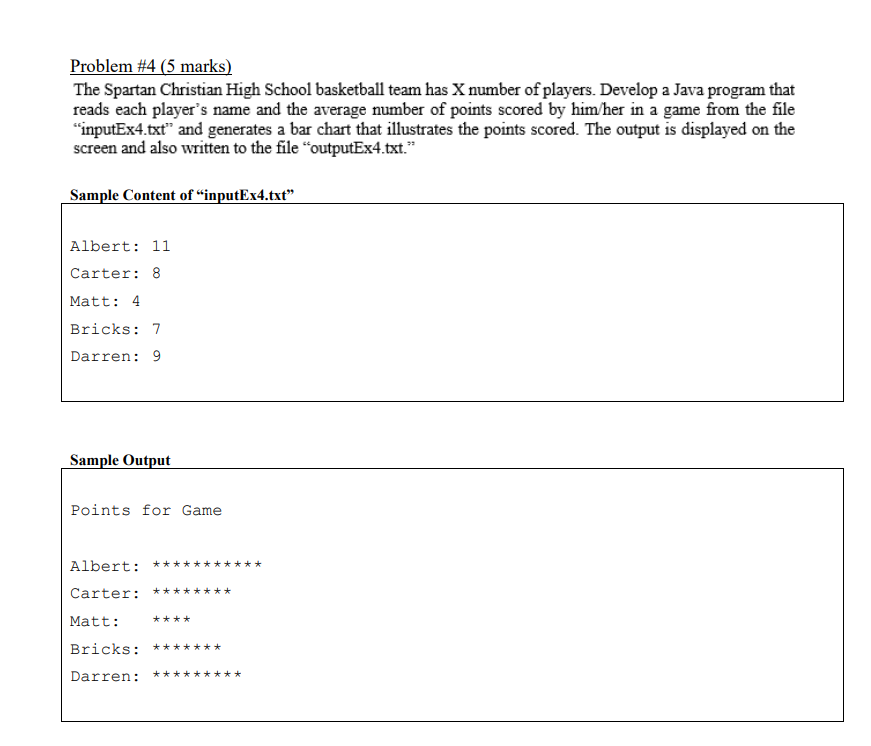 Solved Problem #4 (5 ﻿marks)The Spartan Christian High | Chegg.com