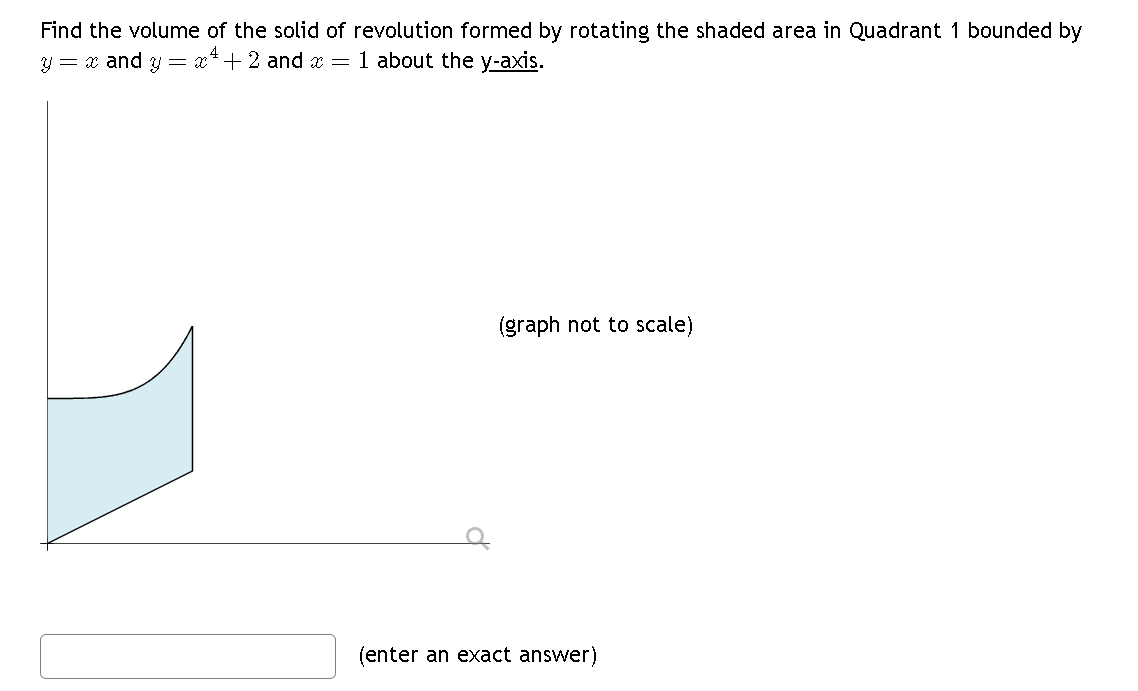 Solved Find the volume of the solid of revolution formed by | Chegg.com