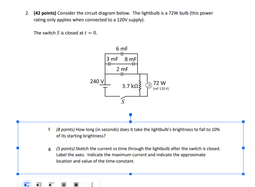 Solved 2. (42 points) Consider the circuit diagram below. | Chegg.com