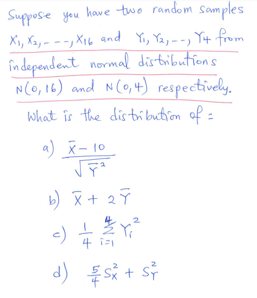Solved Suppose you have two random sa samples X1, X2, - - - | Chegg.com