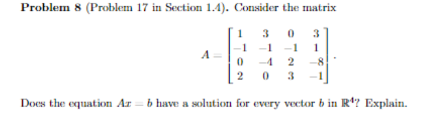 Solved Problem 8 (Problem 17 in Section 1.1). Consider the | Chegg.com