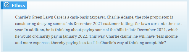 Solved Charlie's Green Lawn Care is a cash-basis taxpayer. | Chegg.com