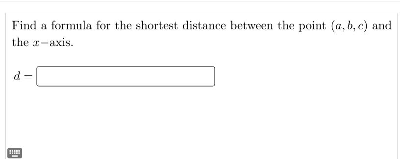 Solved Find a formula for the shortest distance between the | Chegg.com