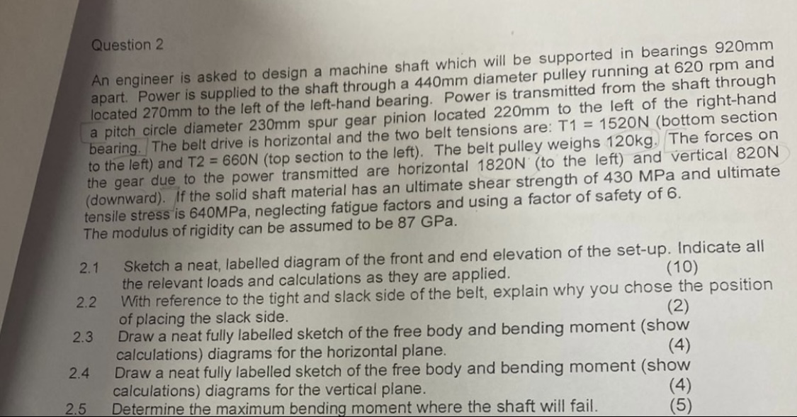 Solved Question 2An engineer is asked to design a machine | Chegg.com Solved Question 2An engineer is asked to design a machine | Chegg.com