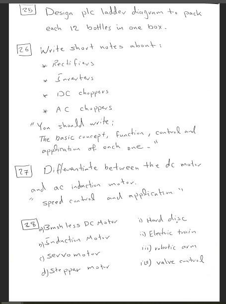 Solved 25 Design plc ladder diagram to pack each 12 bottles | Chegg.com