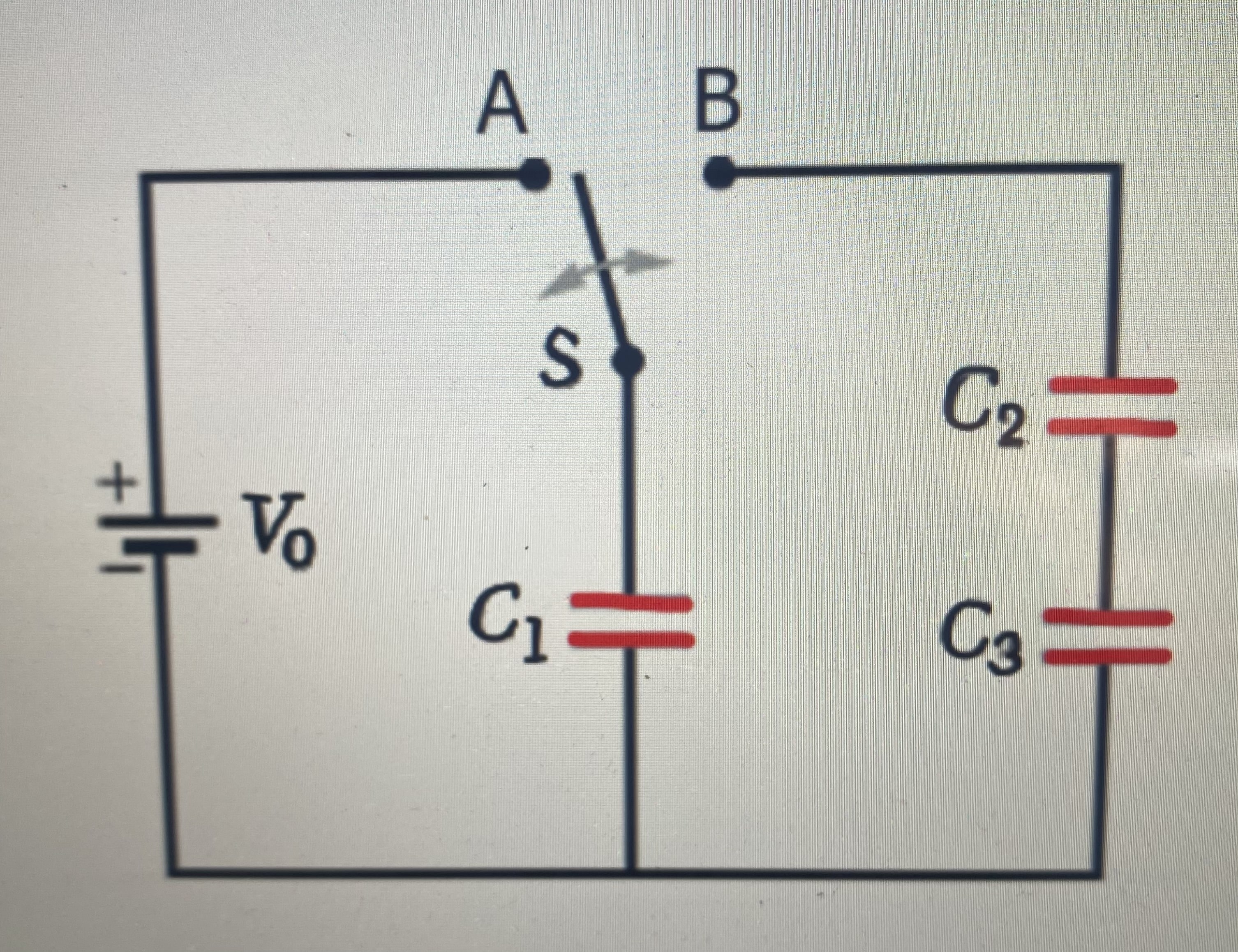 Solved The capacitors given in the circuit are uncharged. | Chegg.com
