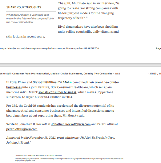 Solved By Jonathan D. Rockoff Follow. and Peter Loftus | Chegg.com