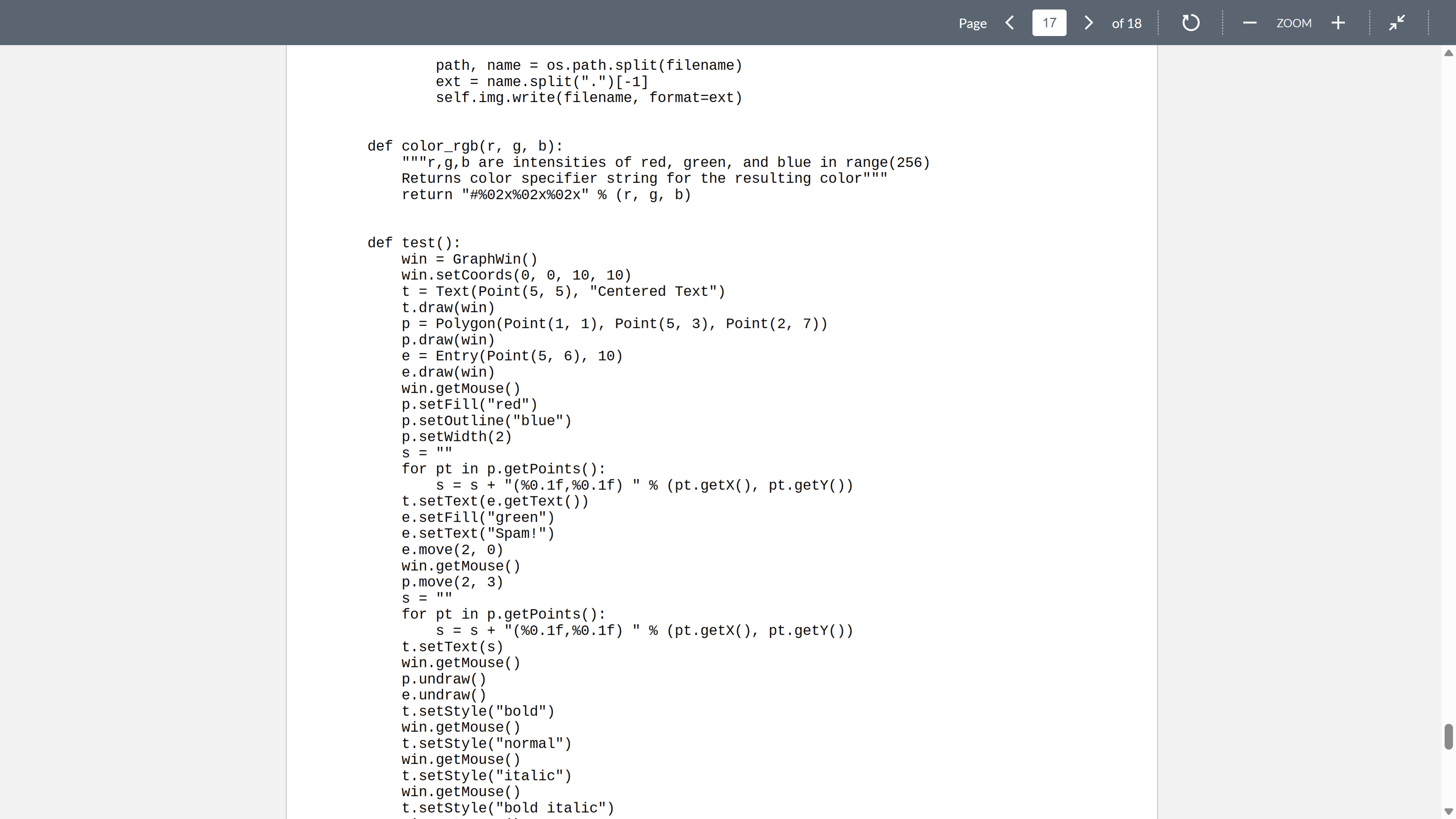 Solved Press Esc to exit full screen from graphics import * | Chegg.com