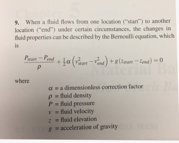 Solved When a fluid flows from one location ("start") to | Chegg.com