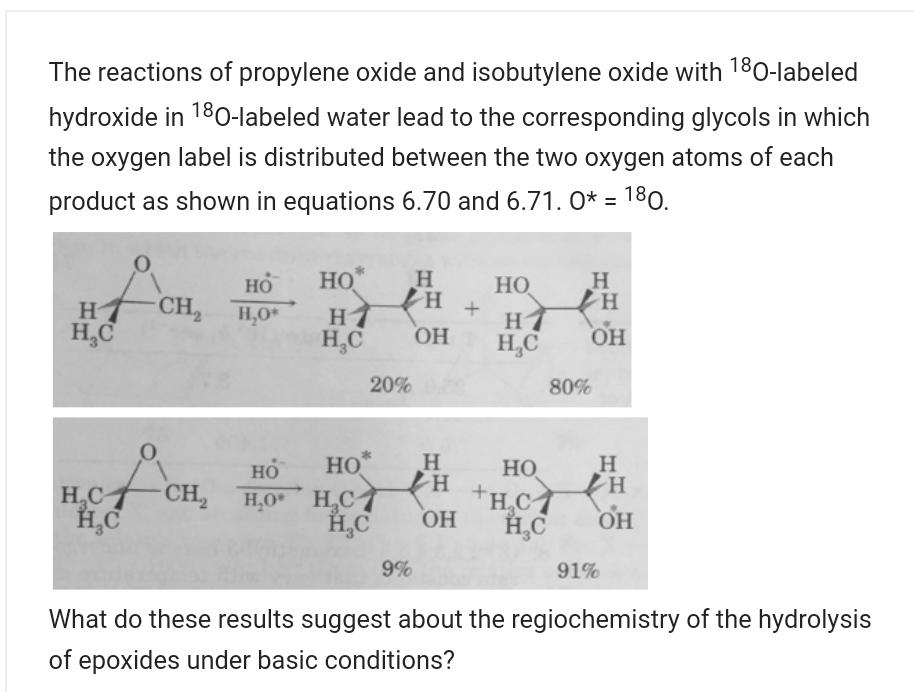 Solved The reactions of propylene oxide and isobutylene | Chegg.com