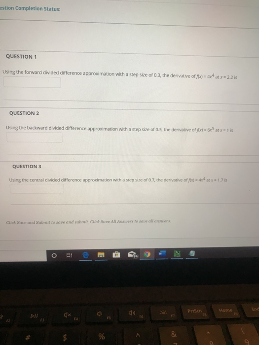 Solved estion Completion Status: QUESTION 1 Using the | Chegg.com