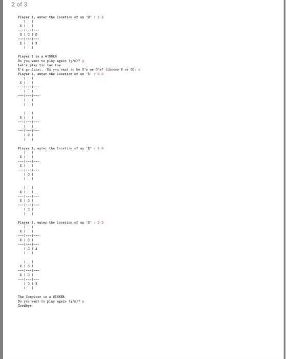 Solved 1 Interactive Tic Tac Toe Implement An Interactive 7900